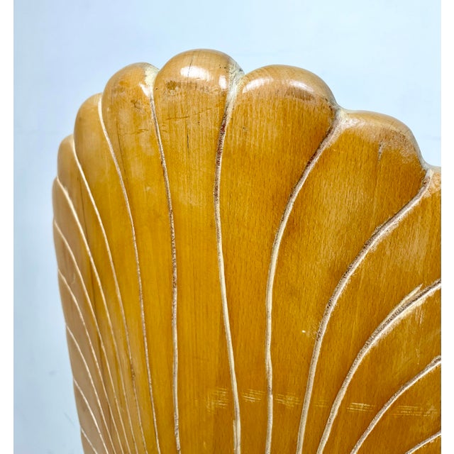 Vintage Carved Wood Grotto Shell Chair | Chairish