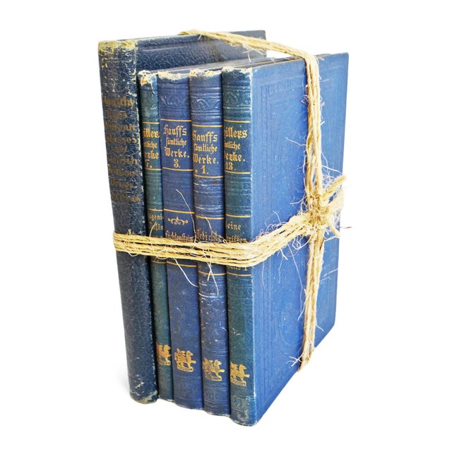 Antique Blue Book Bundle | Chairish