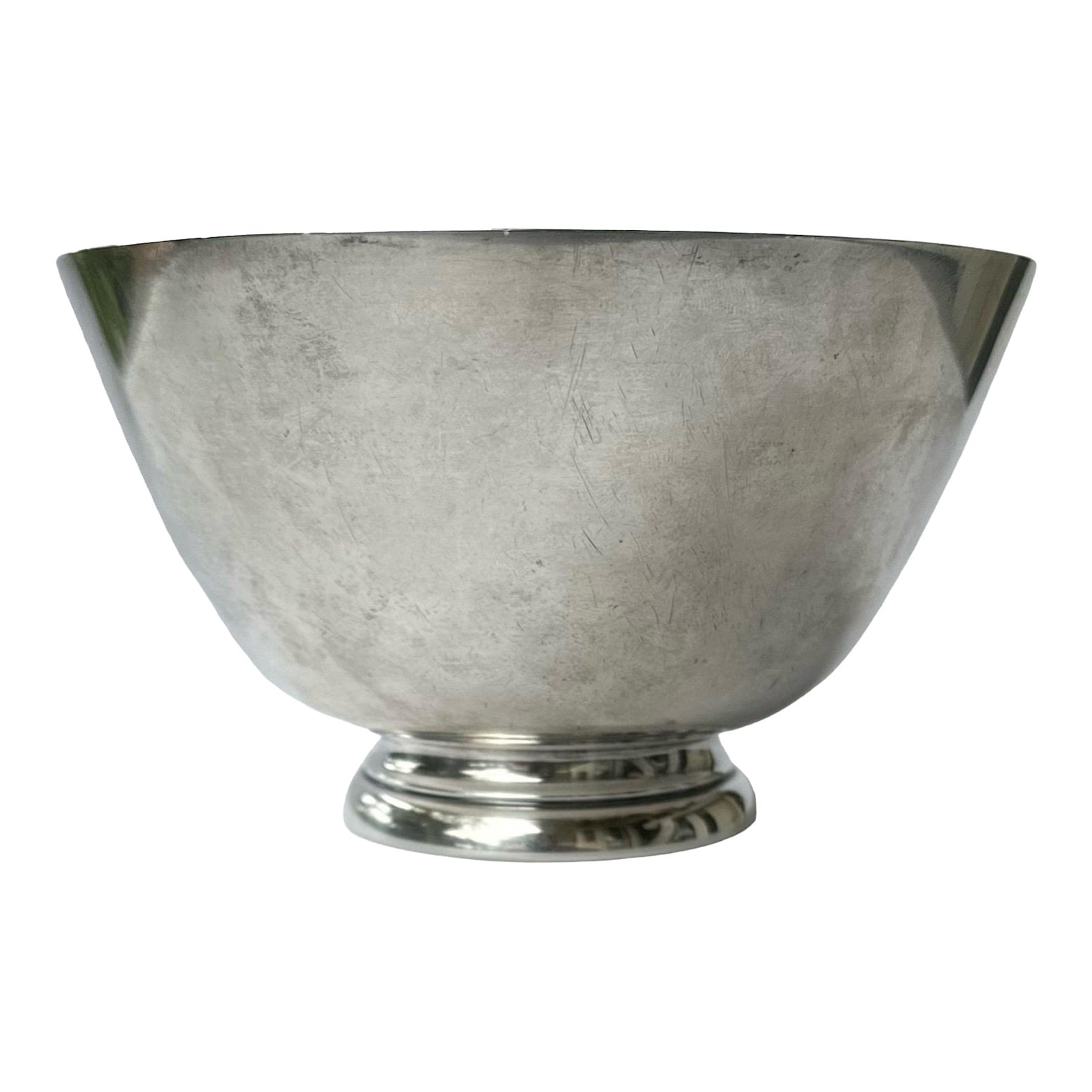 1960s Tiffany & Co. Sterling Silver 23864 Footed Revere Bowl | Chairish