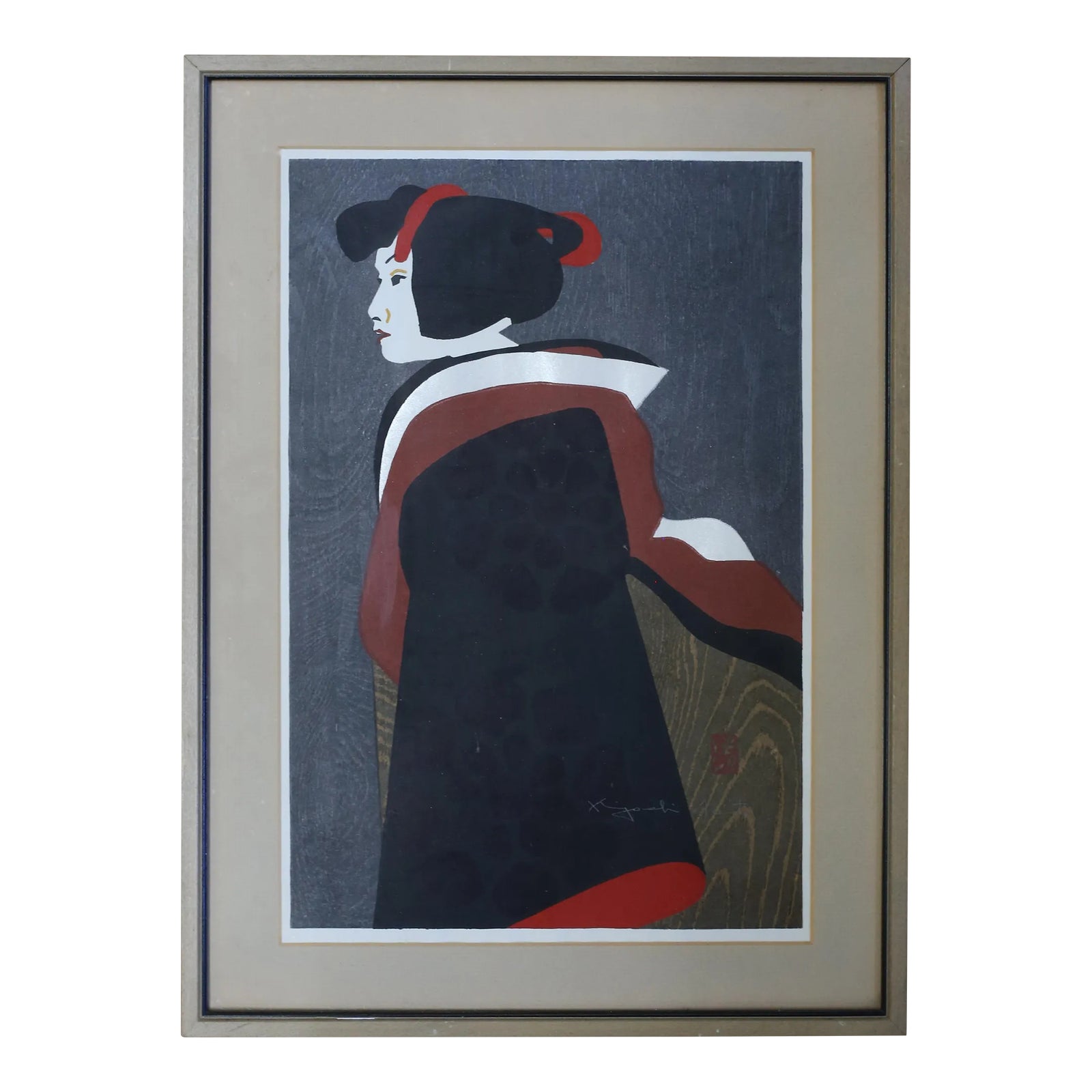 1950s Kiyoshi Saito Ukiyo-E Woodblock Signed Print Sosaku-Hanga Artist ...
