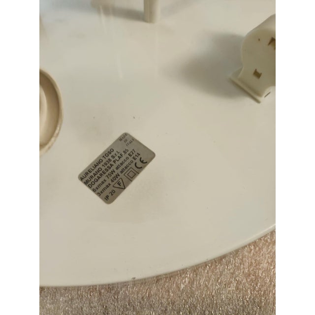 1950s Clear Graniglia Murano "Dogaressa" Flush Mount by Aureliano Toso | Chairish