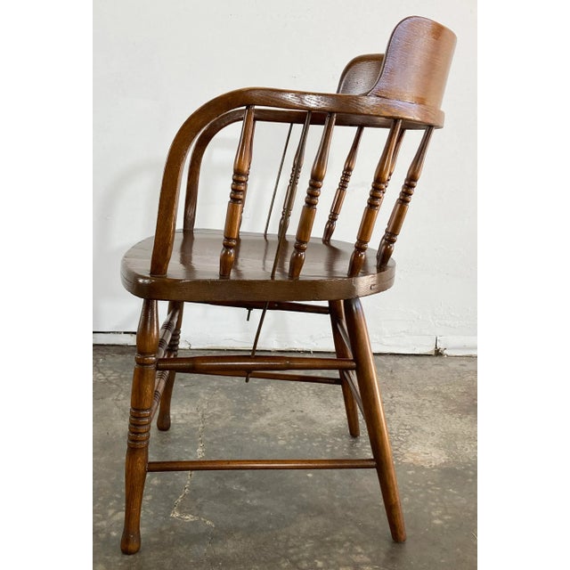 Vintage Saloon Style Captain's or Banker Chair | Chairish