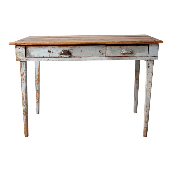 Antique Primitive Side Table | Chairish