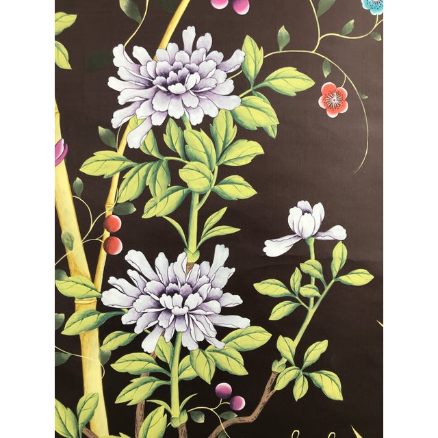 Vintage 1980s Paradiso Mahogany Fromental Wall Paper Panel | Chairish