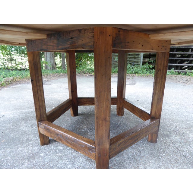 Early Americana = Real McCoy Chestnut Farm Table | Chairish
