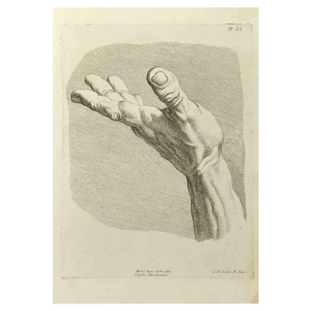 Nicholas Cochin, The Study of Hand after Bouchardon, Etching, 1755 ...