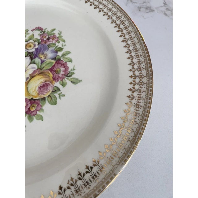 Mid 20th Century 22k Gold China Plates- Set of 6 | Chairish