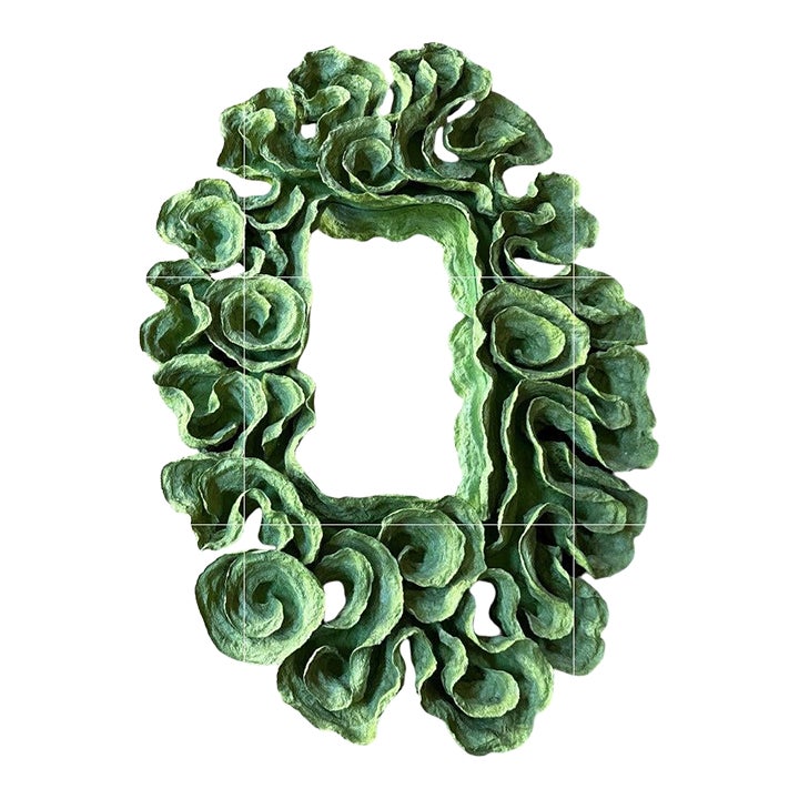 Italian Paper Mache Mirror | Chairish