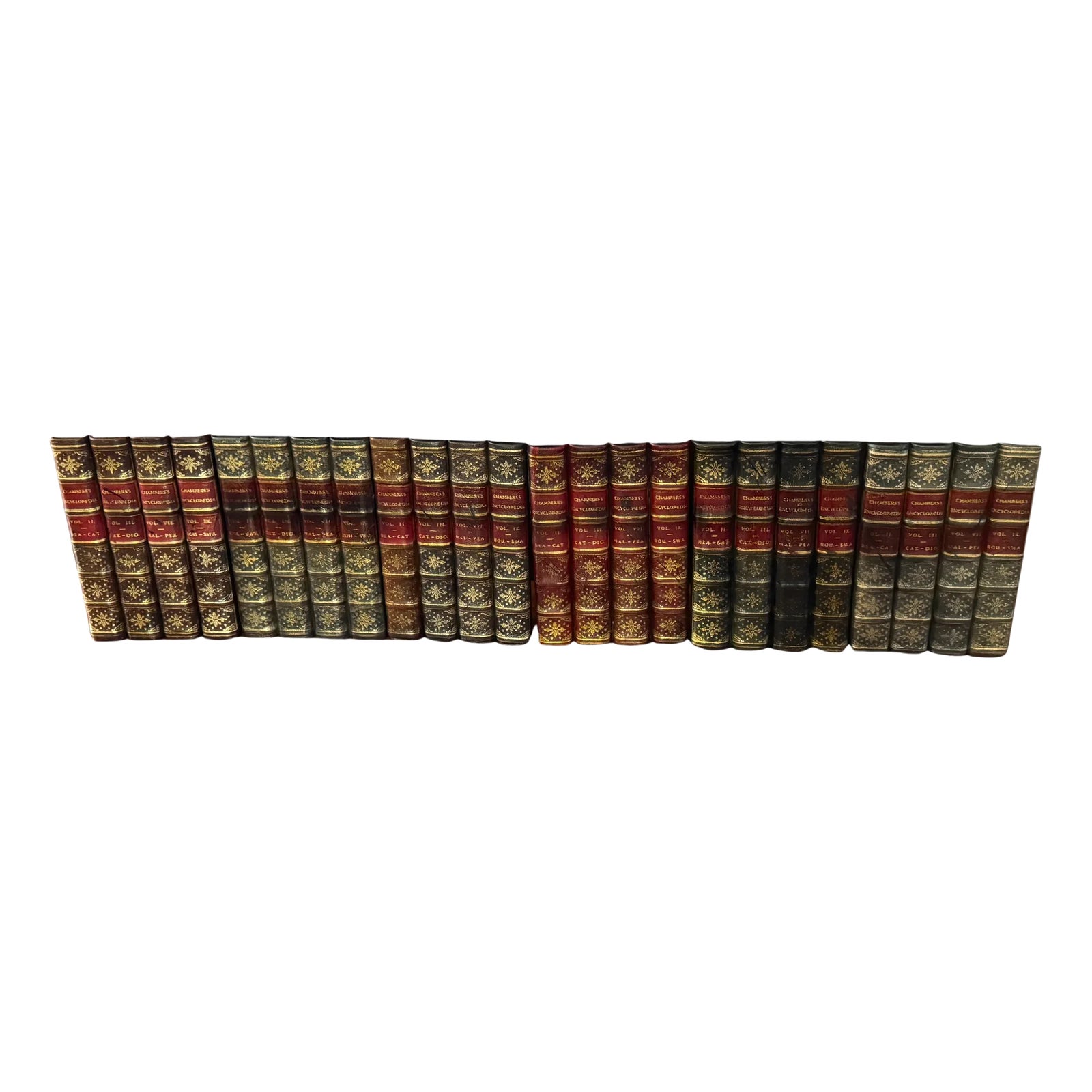 Set of 6 Leather Bound Faux Dummy/Faux English Library Book Fronts ...