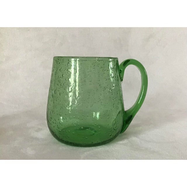 1980s Biot Green Glass Barware Set - 4 Pieces | Chairish