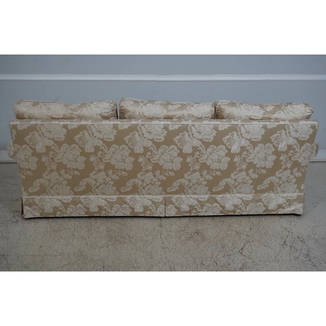 Baker Damask Upholstered Sofa | Chairish