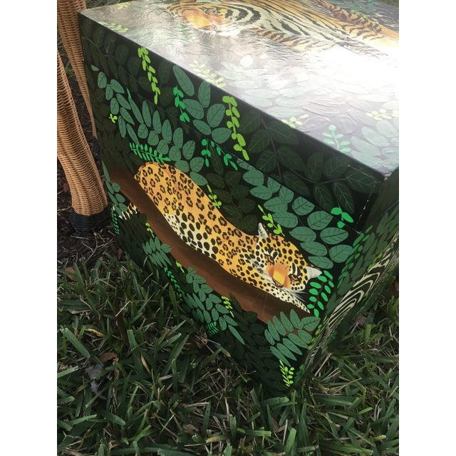 1980s Green Painted Lacquered Animal Box | Chairish