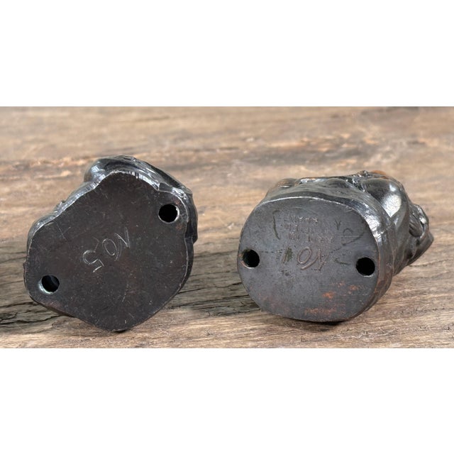 Vintage Japanese Seven Lucky Gods Bronzed Metal Netsuke Figurines - Set ...