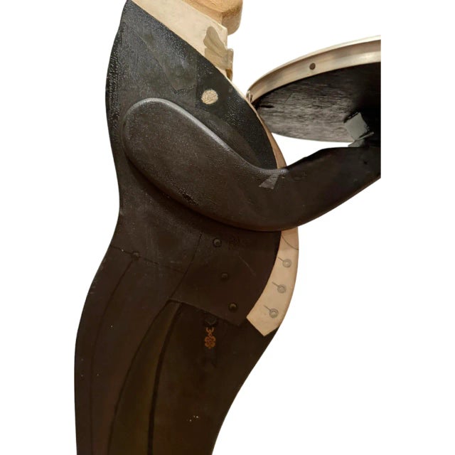 Antique Hand-Painted Floor Standing Wooden Butler Waiter Stand | Chairish