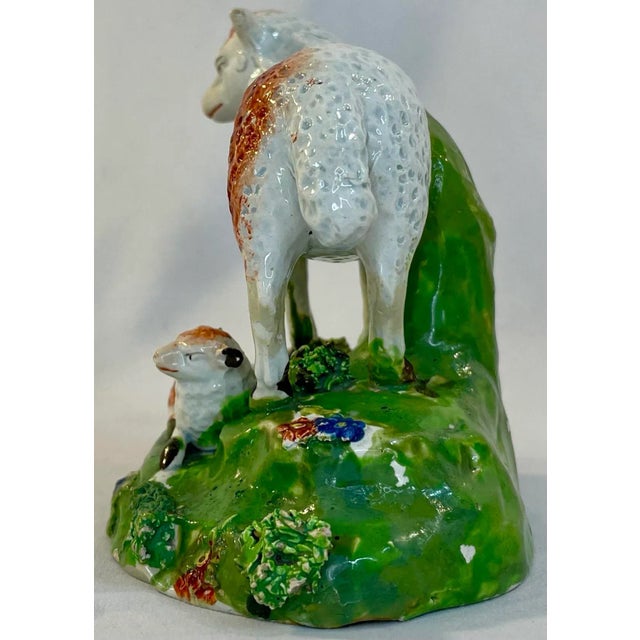 Staffordshire Ceramic Sheep Early 19th Century | Chairish