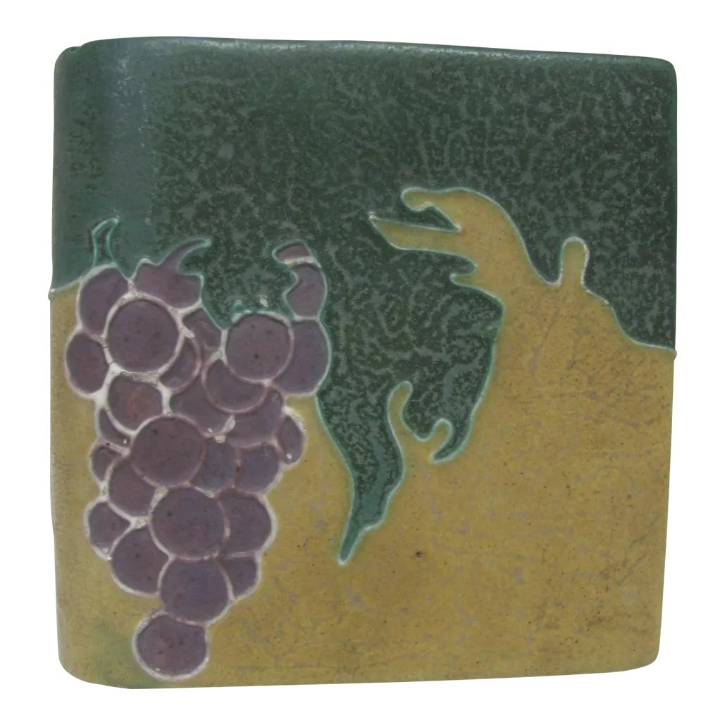 Owens Pottery Grapevine Ceramic Tile Arts & Crafts Period, Circa 1910 ...