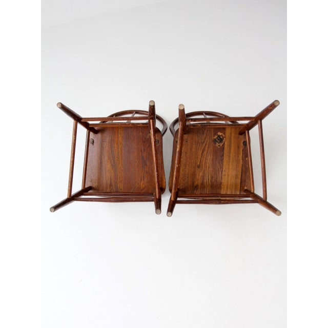 Vintage Windsor Bow Back Dining Chairs by Square Brand Pair | Chairish