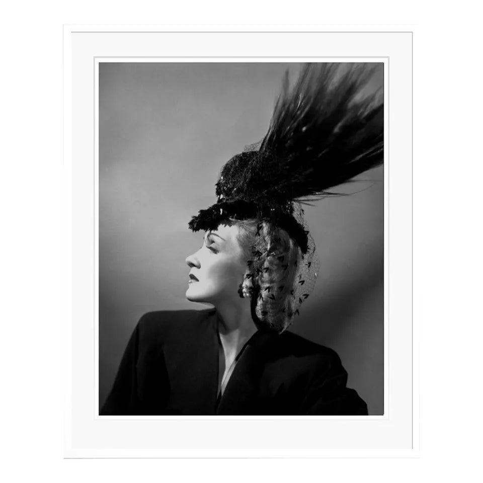 Marlene Dietrich in Feathers White Framed Archival Pigment Print | Chairish