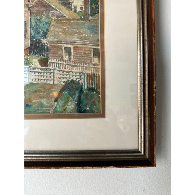 1920's Vintage Irwin Rosen Village Landscape Watercolor Painting ...