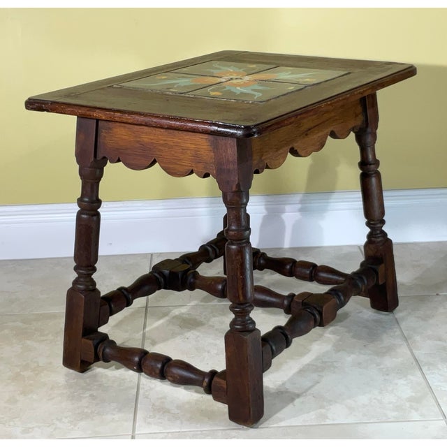 Antique California Tile Table Spanish Colonial Mission With Ceramic ...