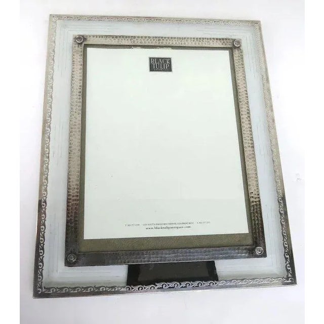 Silver Overlay and Cut Glass Picture Frame | Chairish
