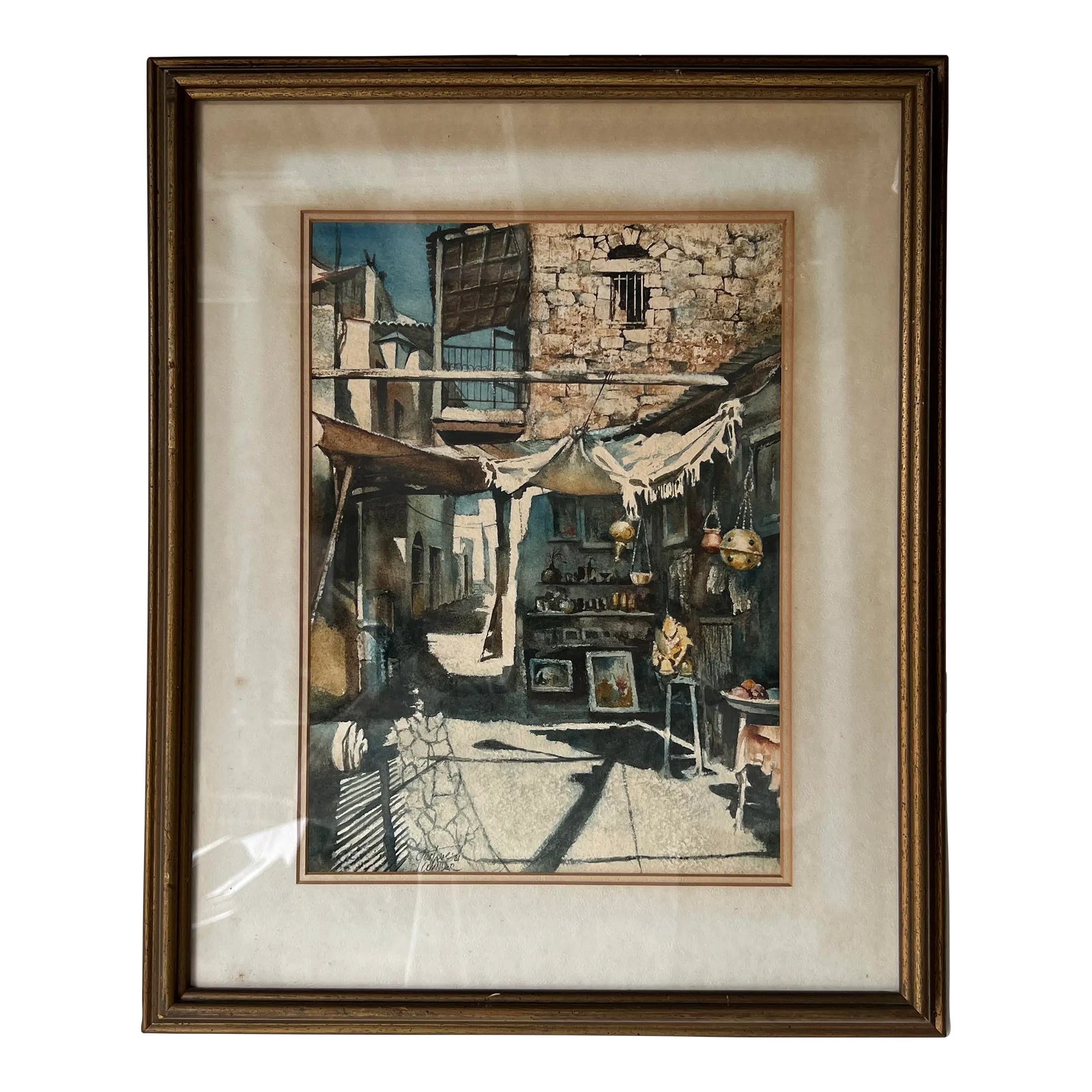 1980's Gustave Wander Impressionist Watercolor Painting | Chairish