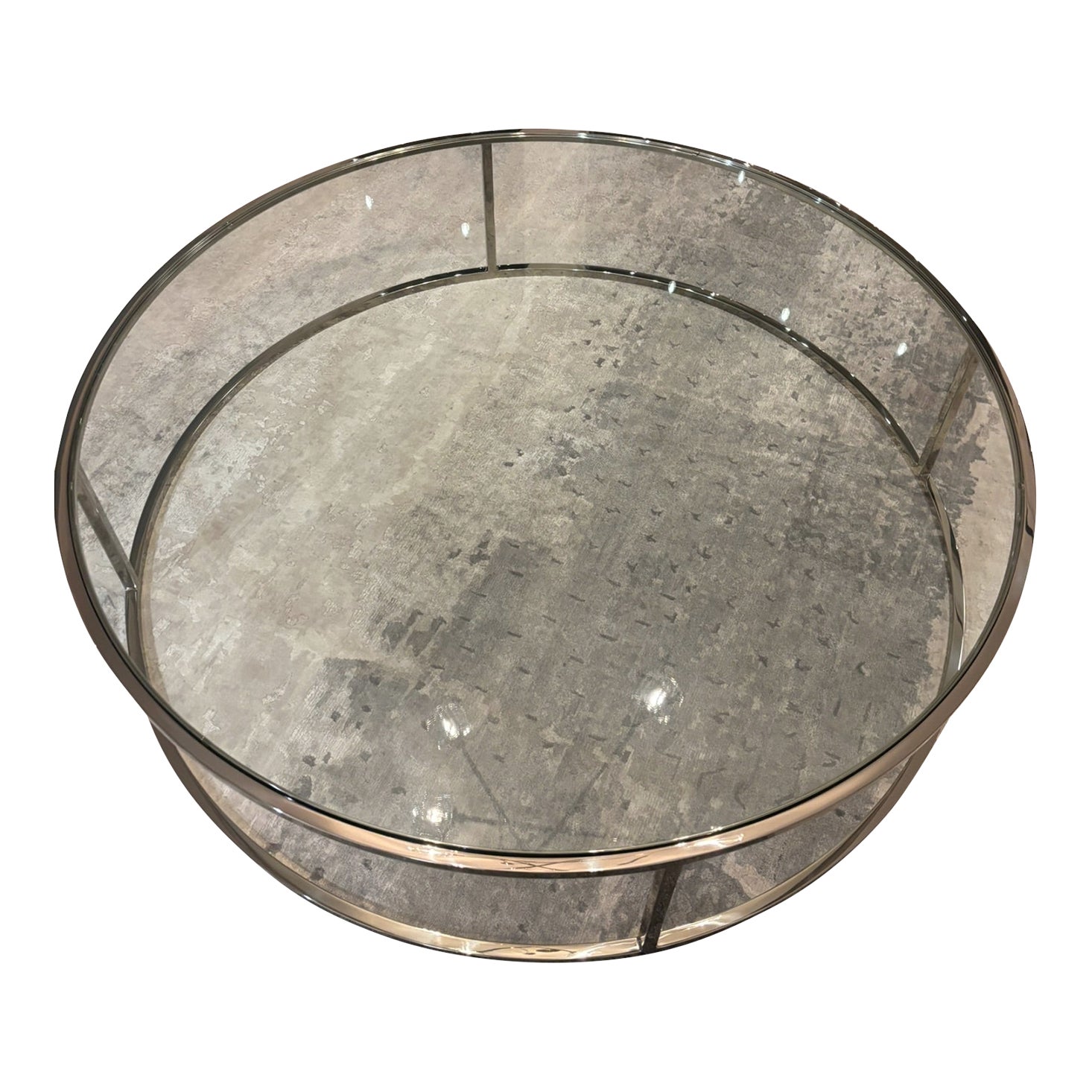 Restoration Hardware Nicholas Round Coffee Table - 55" - Polished ...