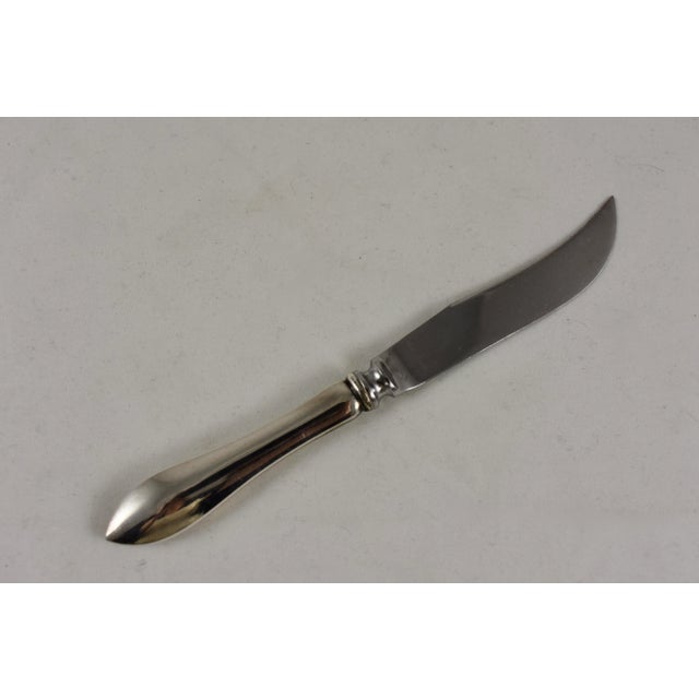 English Sterling Silver Handled Cheese & Fruit Knives - Set of 6 | Chairish