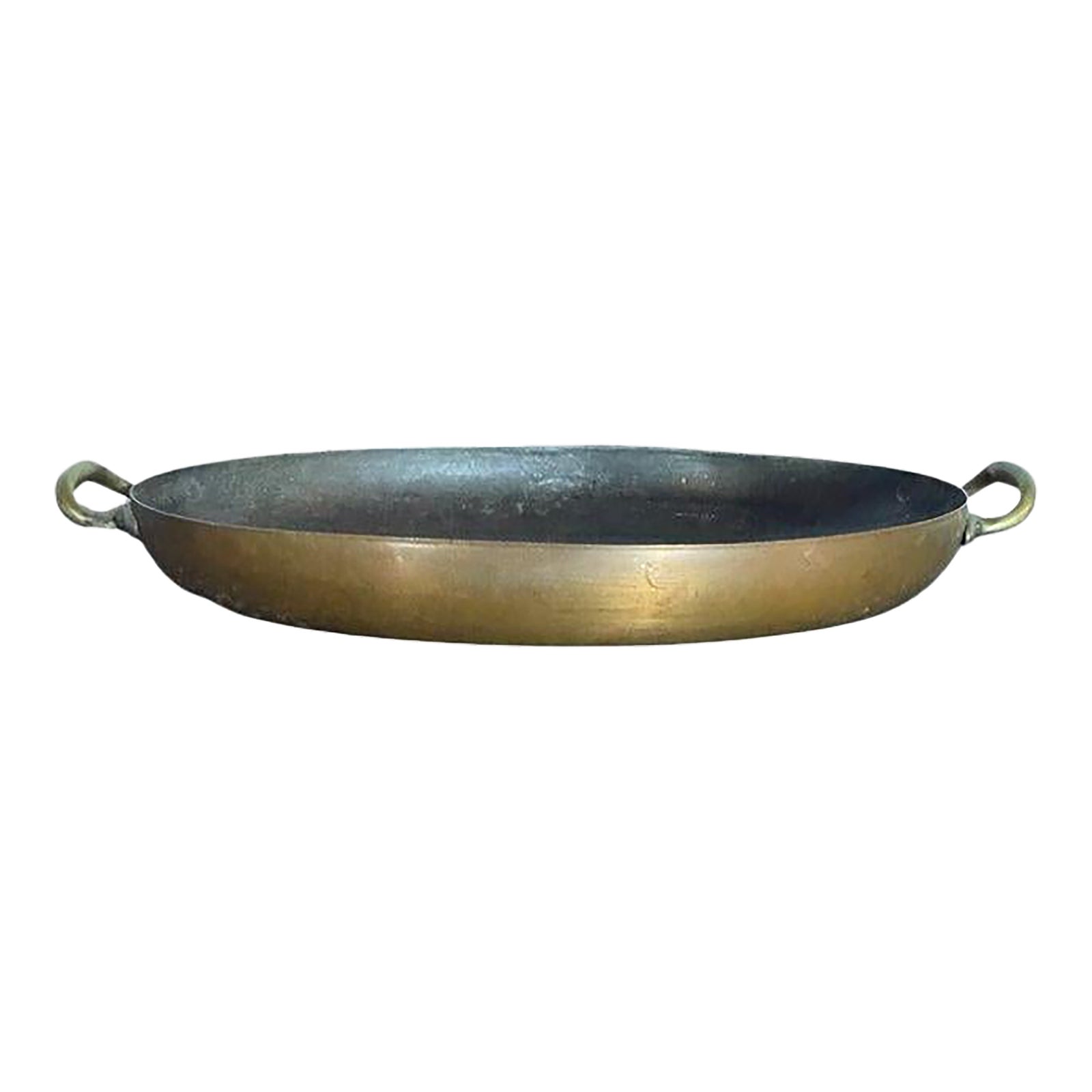Vintage Bongusto Italy Copper Shallow Pan With Handles | Chairish