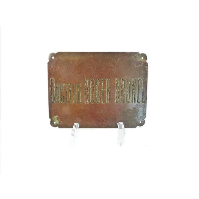 Vintage French Bronze Sign for Doctors Office -Docteur Wall Decor Mid ...