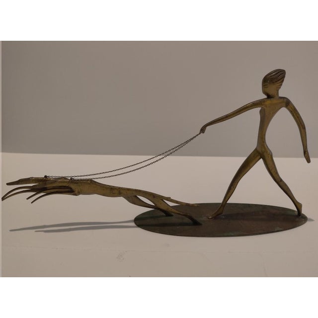 "Diana With Dogs" Art Deco Figurative Bronze Sculpture by Karl ...