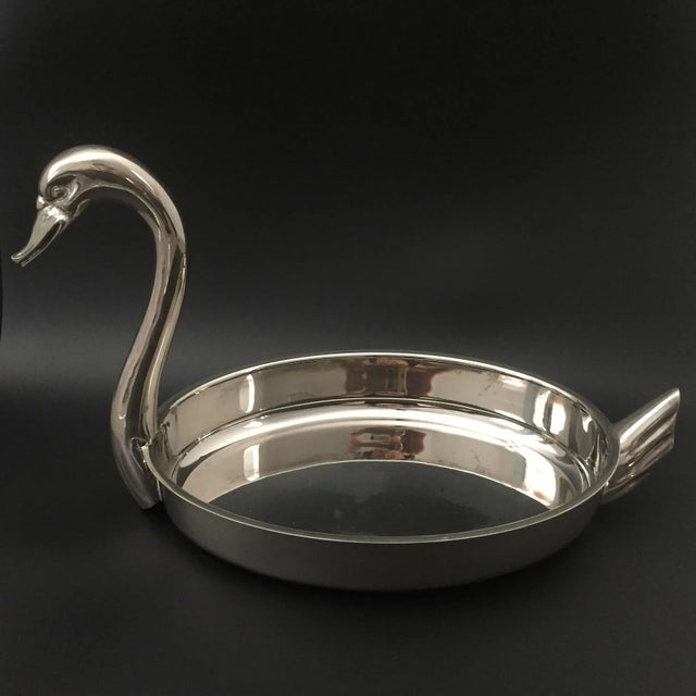 1960s Mid Century Modern Italian Mirrored Swan Centerpiece Platter ...