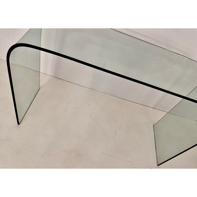 Glass Waterfall Console Table | Chairish