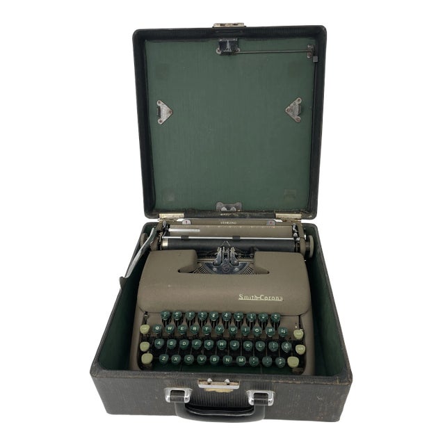 Smith-Corona Sterling Typewriter With Case | Chairish
