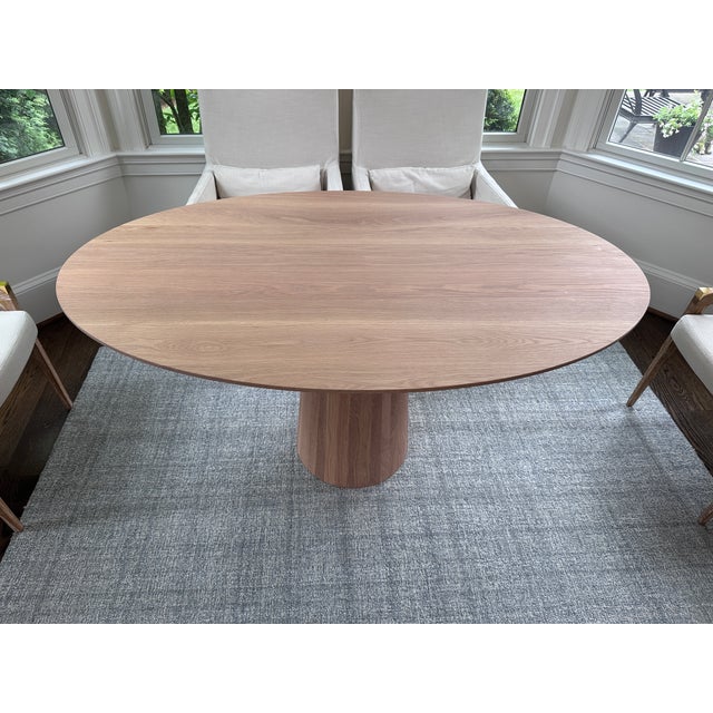 Custom Oval Table in White Oak | Chairish