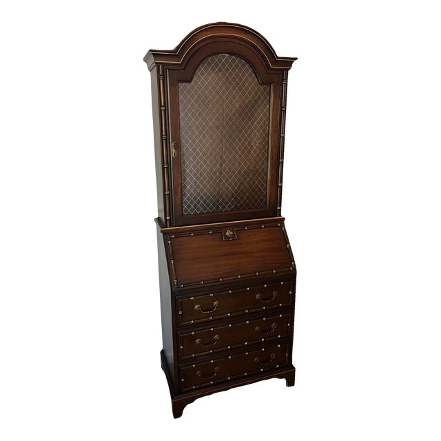 Mid 20th Century Vintage Jasper Cabinet Faux Bamboo Chinoiserie ...