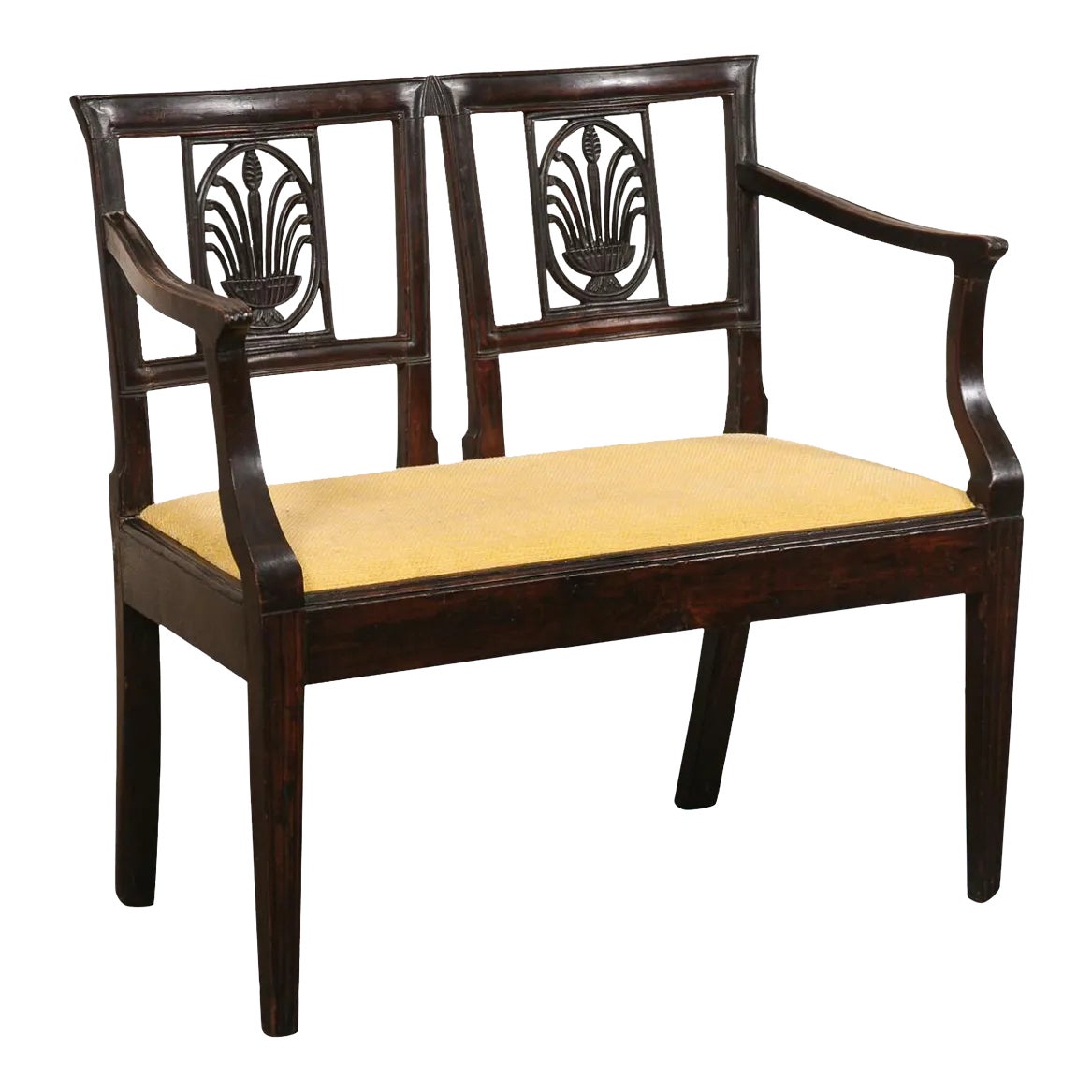 Italian Late 18th Century Two-Seat Chair Settee | Chairish