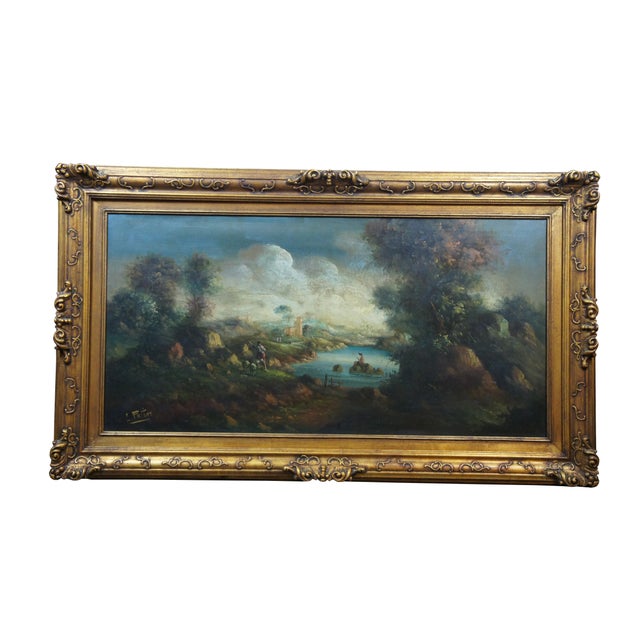 Mid 20th Century French Louis Patin Country Landscape Shepherd ...