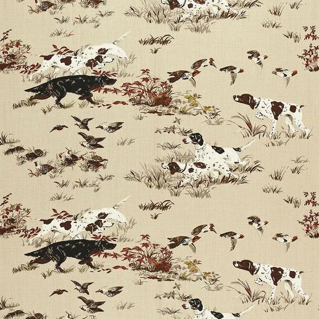 Sample- Schumacher Pointers Fabric in Tan | Chairish