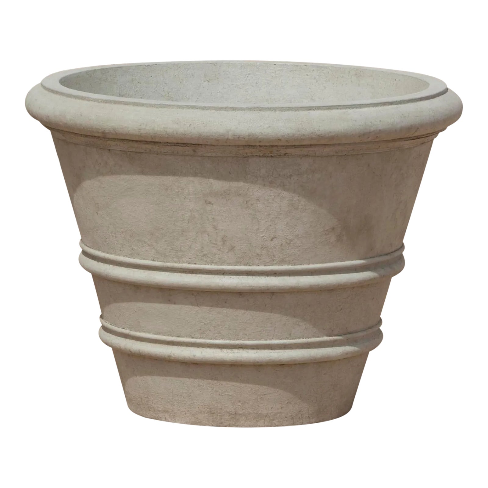 Classic Rolled Rim Planter, Verde, Small | Chairish