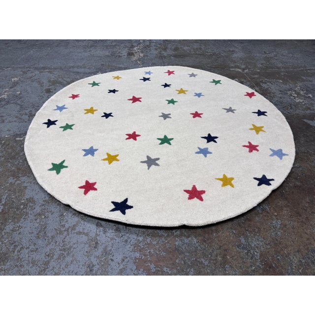 Pottery Barn Kids Starry Skies Round Area Rug | Chairish