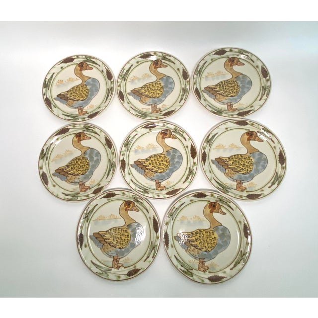 1970s Janet Rothwoman Studio Pottery Duck Plates - Set of 8 | Chairish