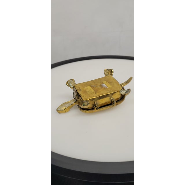 Vintage Turtle Brass Box Mini Stash Box Case Gold Made in Korea | Chairish