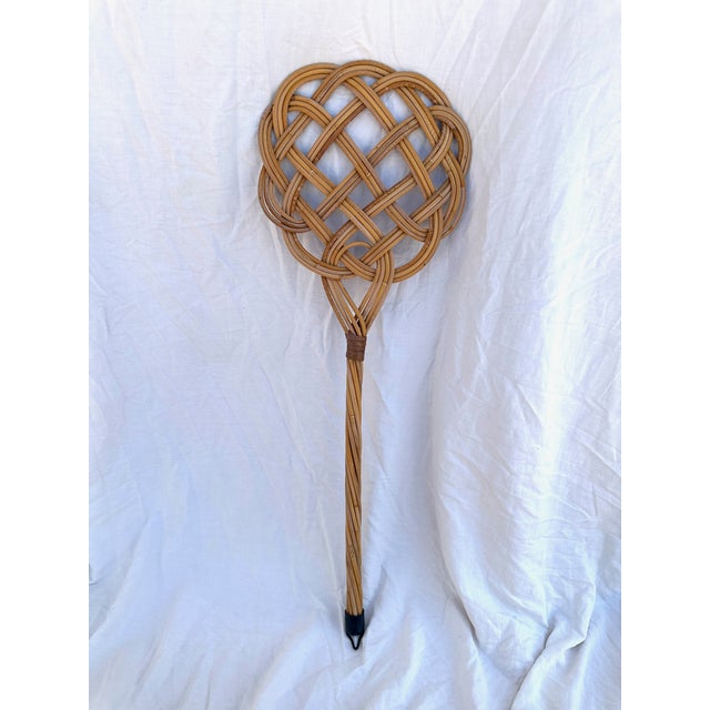 Vintage Woven Wicker/Rattan Carpet Beater | Chairish