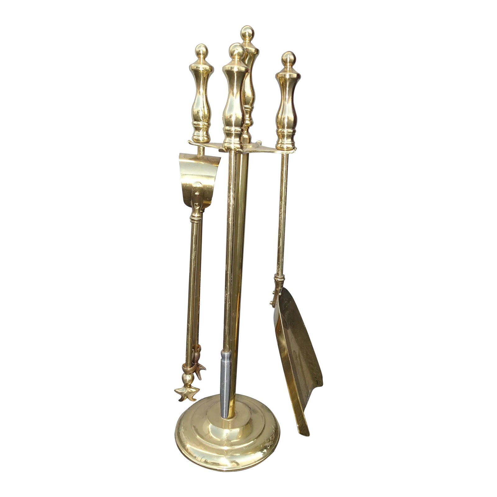 Fp 14 Vintage French Country Gold Fireplace Tools With Three Tools ...