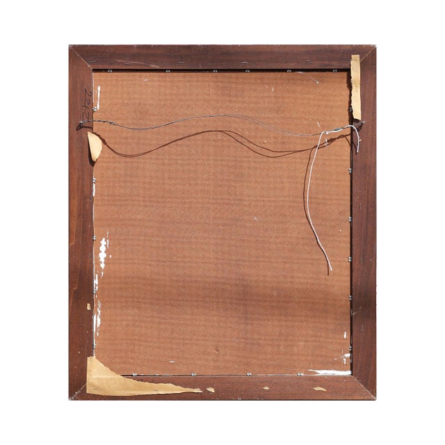 1990 Green and Blue Abstract Portrait of a Bald Man by Carla Nickerson ...