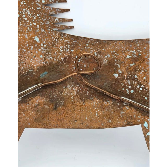 Vintage Verdigris Metal Horse, Wired to Hang | Chairish