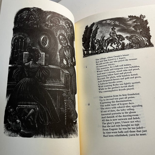 1943 Pushkin Eugene Onegin Book | Chairish