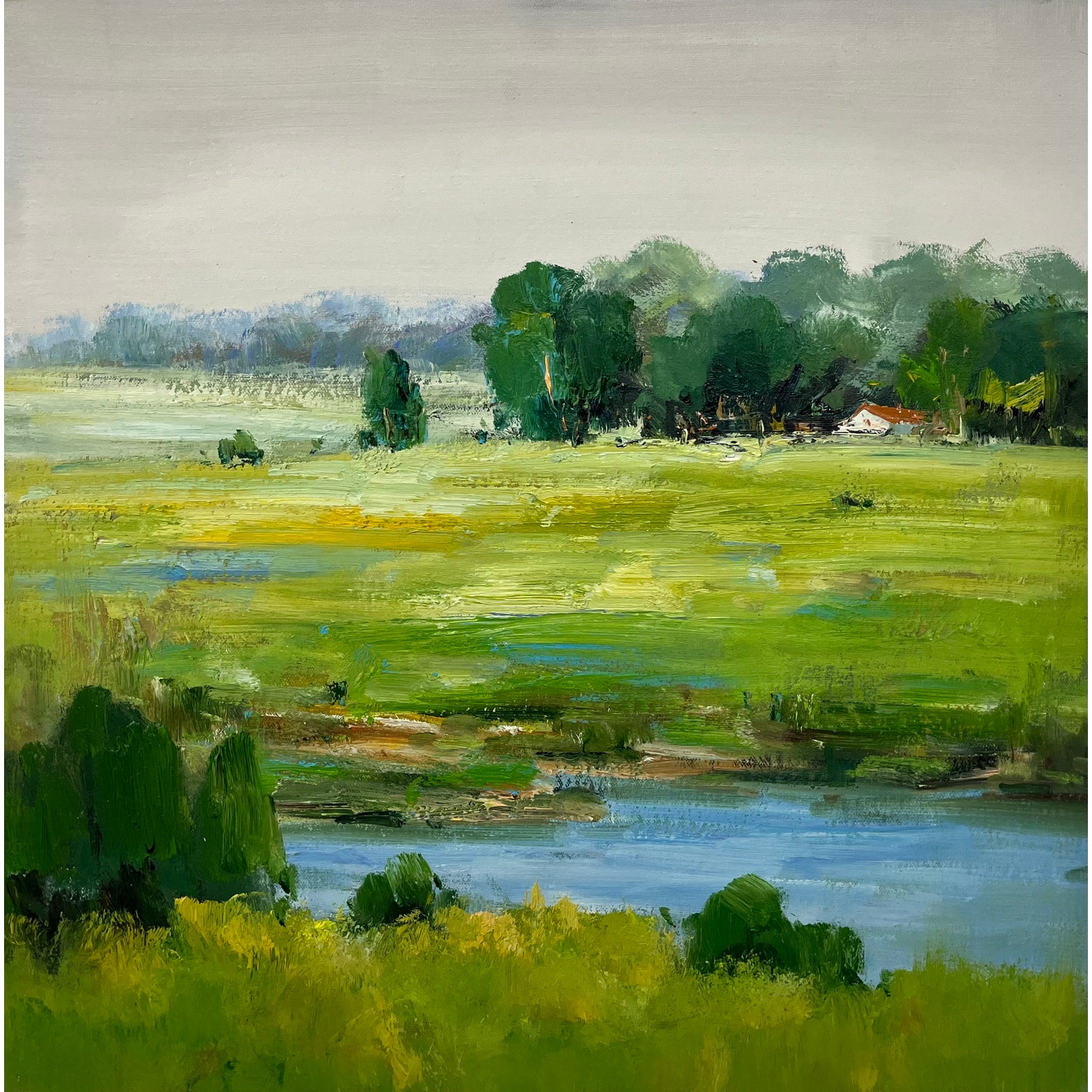 Impressionistic Landscape Original Oil Painting | Chairish