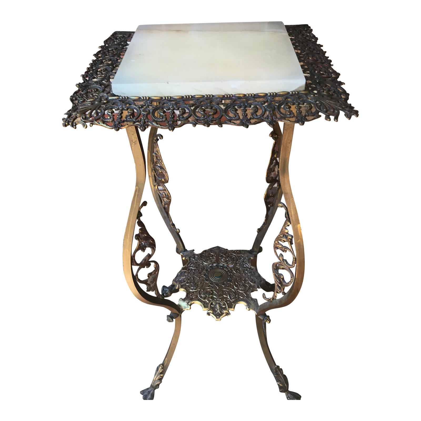 Late 1800s Hollywood Regency Plant Stand by National Brass & Iron Works ...